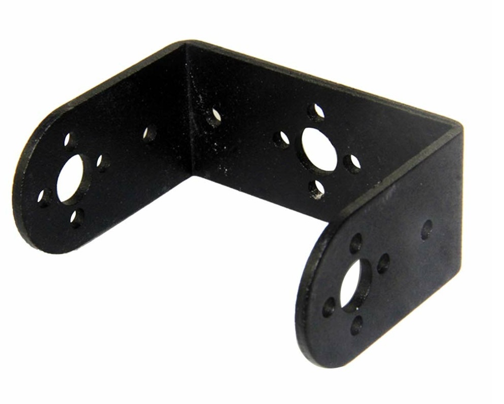 Hlin kov Dr k Servomotoru U Kr tk Rovn ern 56x44mm pro MG995 Hlin kov Dr k Servomotoru U Kr tk Rovn ern 56x44mm pro MG995