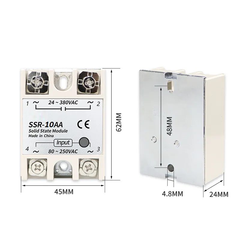 Relé SSR Solid State SSR-10AA 380V | dratek.cz Relé SSR Solid State SSR-10AA 380V | dratek.cz